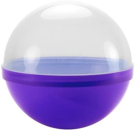 Amazon.com: EcoQuality Clear Purple Round Plastic Gumball Capsule ...