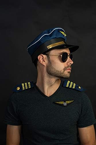 Amazon.com: Nicky Bigs Novelties Airline Pilot Hat - Airplane Captain ...