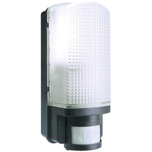 Black Outdoor Bulkhead Security Wall Light IP44 Complete with PIR ...
