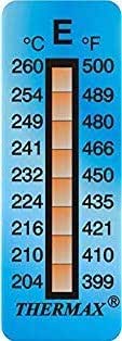 Thermax Temperature Indicating Label Strips, 8 Level, 204 Deg C to 260 ...