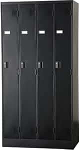 Amazon | TLKスタンダードロッカー シリンダー錠 ブラック 4人用 TLK-S4-MB | ロッカー | 文房具・オフィス用品