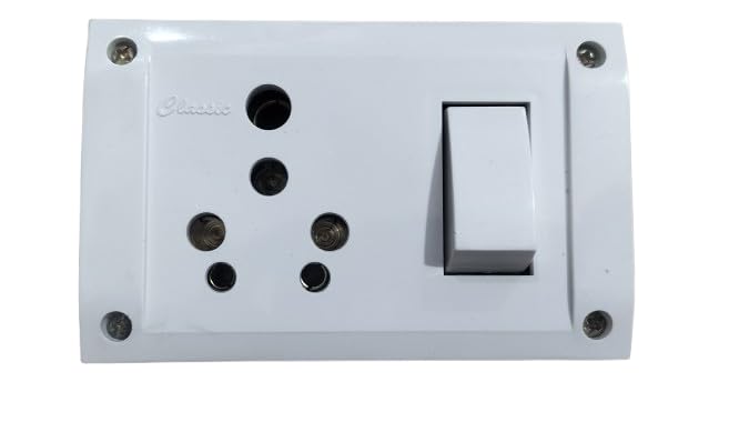 Power Board, 16 Amp Combined Box, Power Electrical Switch Plate, White ...
