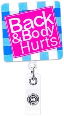 Amazon.com : ANDGING Funny Nurse Badge Reel Holder Retractable Back ...