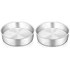 HaWare 6 inch Cake Tin Set of 2, Stainless Steel Round Baking Pan ...