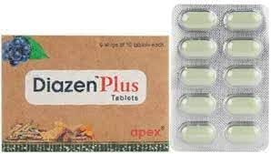 Buy DIAZEN PLUS TABLETS 6X10-1 BOX Online at Low Prices in India ...