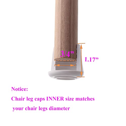 Snapklik.com : Chair Leg Tips Caps Non-Slip Rubber Leg Tips 3/4 Inner ...
