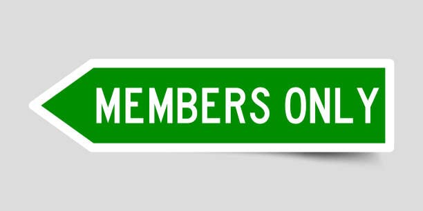 Safety Sign Sticker | Members Only Signage Sticker, PVC Waterproof ...