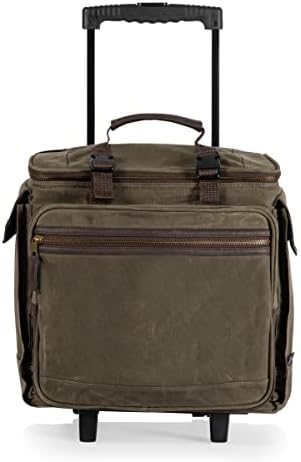 PICNIC TIME Somm - 12 Bottle Insulated Waxed Canvas Wine Bag with ...