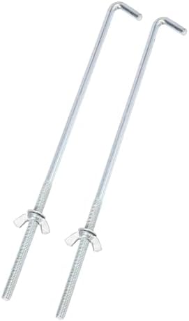 Partuto 2 Pcs 23x0.6cm Universal Car Battery Hook Clamp - Metal Silver ...