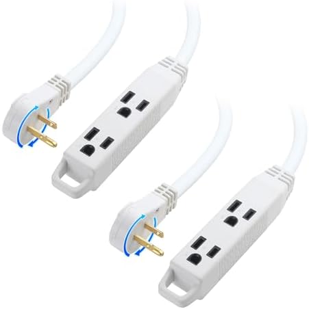 Amazon.com: [ETL Listed] Cable Matters 2-Pack 3-Outlet Short Power ...