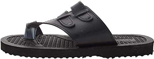 Buy Lakhani Men Black Slip On Chappal at Amazon.in