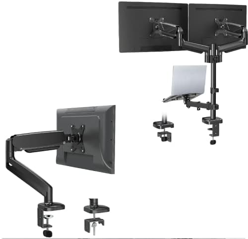 Amazon.com: MOUNTUP Single Monitor Arm & Dual Monitor Mount with Laptop ...