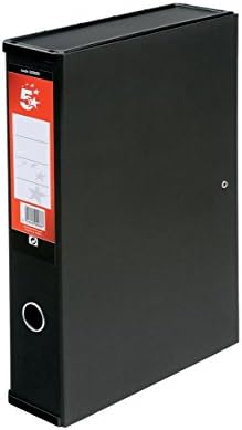 5 Star Office Box File Lock Spring with Ring Pull and Catch 75mm Spine ...