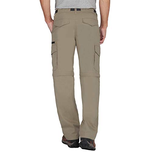 BC Clothing Mens Lightweight Convertible Cargo Pants & Shorts (Sand, Mx34)