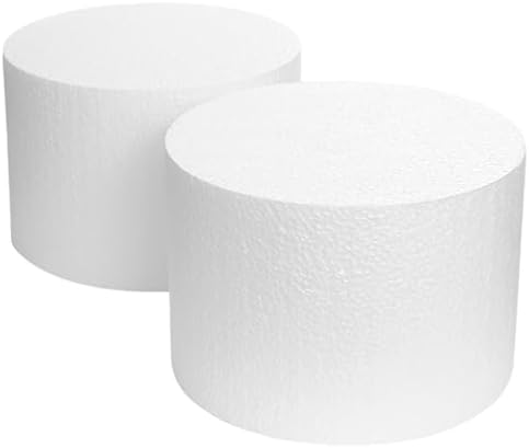 Amazon.com: 2 Pack Foam Cake Dummies, 6x4 Inch White Dummy Cakes ...