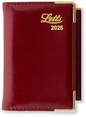 Letts of London Lexicon Mini Pocket week to view 2025 diary - burgundy ...