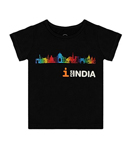 Buy Imagica Girl's Round Neck Indian Monuments Tshirt Black at Amazon.in