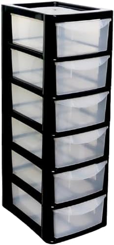 Sundis 10-Drawer DIY Storage Tower, Black : Amazon.co.uk: Home & Kitchen