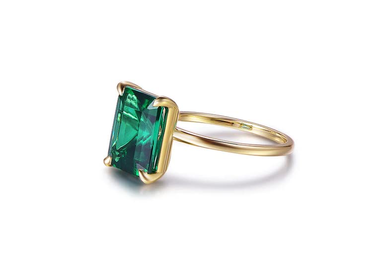 Buy DeepMines 18k Yellow Gold Original Emerald Gemstone Ring 5 Carat ...