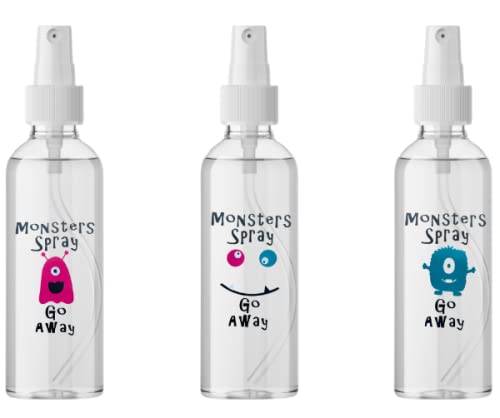 Amazon.com: Set of (3) Monster spray Go Away Decal, Monster Spray Stay ...