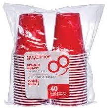 Disposable Red Party Cups for Everyday Use [40 Pack] Goodtimes 9oz ...