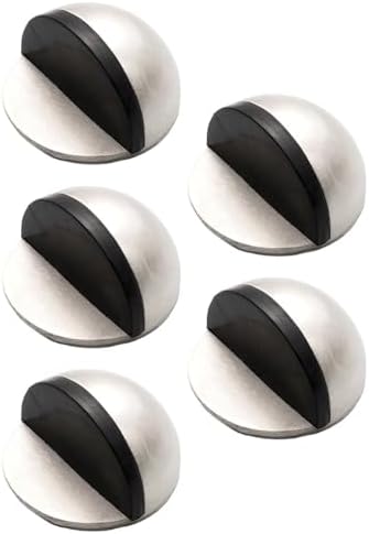 Hotop Self-Adhesive Floor Door Stoppers Oval Stainless Steel Door Stop ...