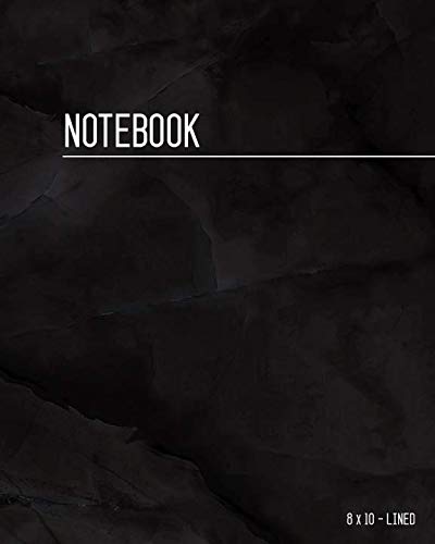 Amazon.com: Lined Notebook 8x10: Large Journal Notebook Marble Black ...
