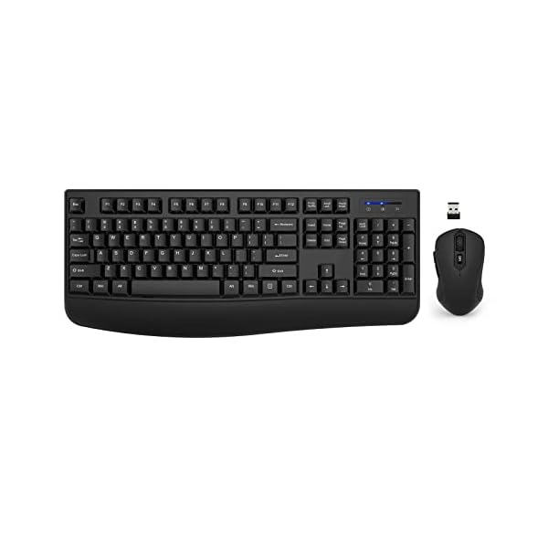 Wireless Keyboard And Mouse Combo Edjo 2 4g Full Sized Ergonomic Computer Keyboard With Wrist