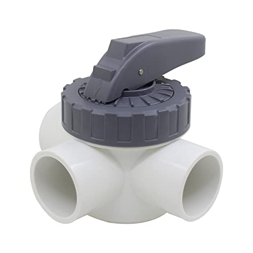 Spa Diverter Valve Pool 3 Way Valve PVC Plumbing valves Shut Off Valve ...