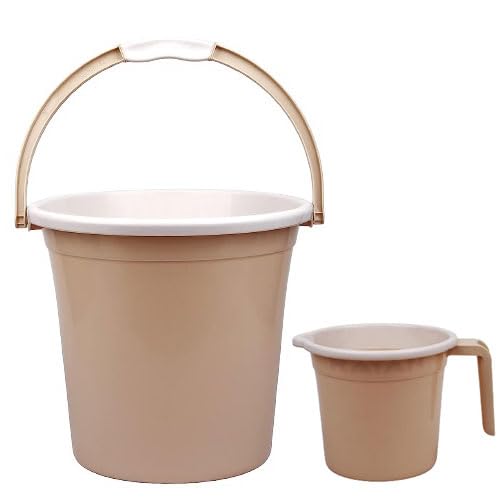 Dhwani Enterprise Round Double Moulded Unbrakable Bucket.(Cream) (13L ...