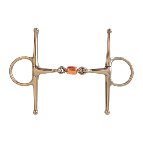 AJ Tack Full Cheek Snaffle Bit with Copper Roller - Want It All