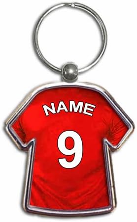 Personalised Football Keyring Shirt Christmas Key Chain Birthday Gift ...