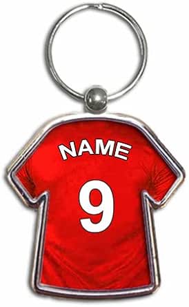 Personalised Football Keyring Shirt Christmas Key Chain Birthday Gift ...