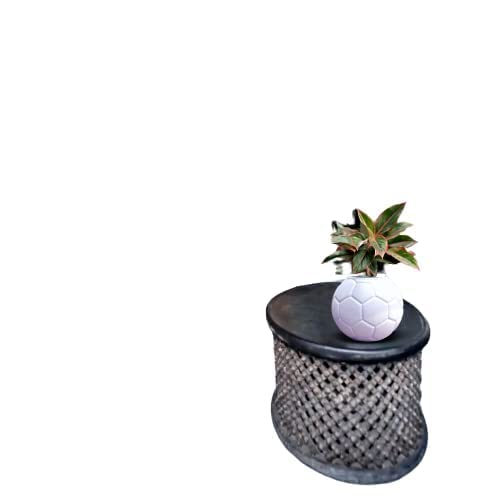 Natural Plants & Pot for Indoor Home and Office Table in Black Fiber ...