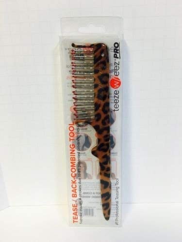 Amazon.com : TEEZE TEEZ W/ EEZ PRO TEASE BACK-COMBING TOOL-CHEETAH ...