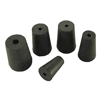 Plasticoid M10-M291 Black Rubber One-Hole Stopper, 50mm Top Diameter ...