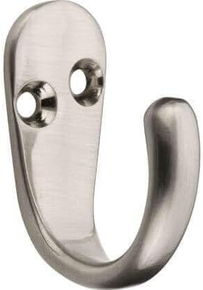 Decohooks Robe Hook - Satin Nickel - Door and Wall Mountable - Single ...