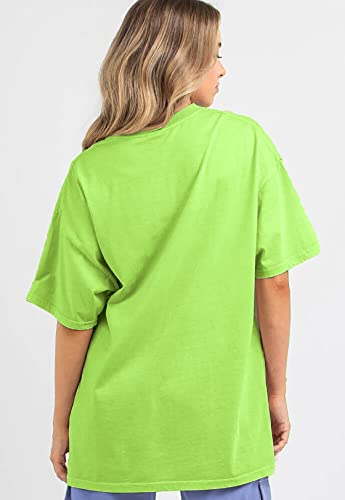 Buy LEOTUDE Women's Round Neck Drop Shoulder Oversized Tshirt (GRL_FS49 ...