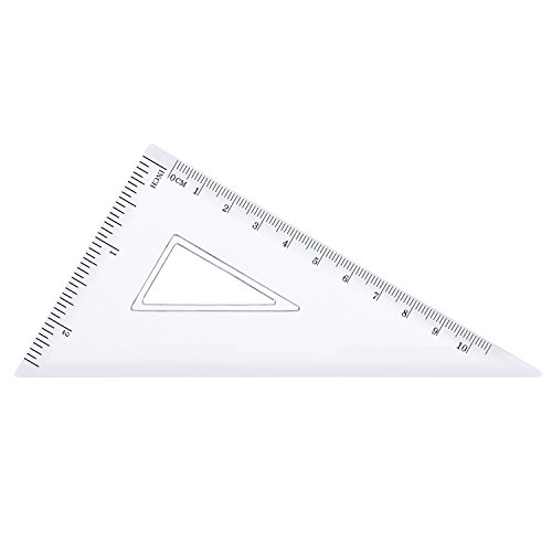 eBoot 4 Pieces Math Geometry Tool Plastic Clear Ruler Sets, Protractor ...