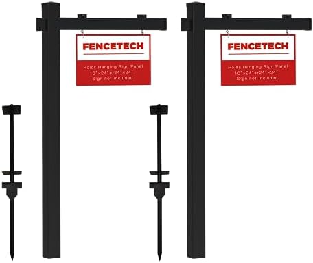 Amazon.com : FENCETECH Vinyl PVC Real Estate Sign Post 6' Tall, Realtor ...