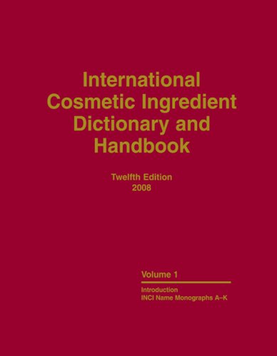 International Cosmetic Ingredient Dictionary and Handbook,4-Volume Set + CD-ROM Twelfth Edition ...