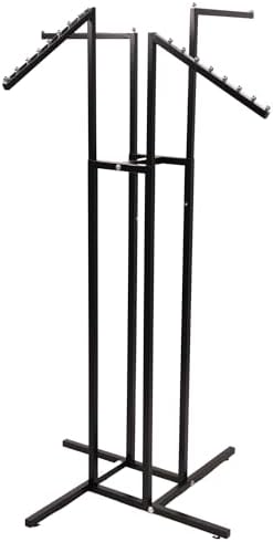 Amazon.com: 4-Way Clothing Rack with Slanted Arms - Boutique Vintage ...