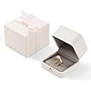 Amazon.com: Woodten White High-end PU Leather Jewelry Ring Gift Box ...