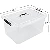 Amazon.com - Joyeen 18 Liters Storage box with lid, Clear Plastic ...