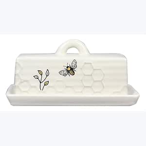 Amazon.com | Honey Bee Ceramic Butter Dish: Butter Dishes