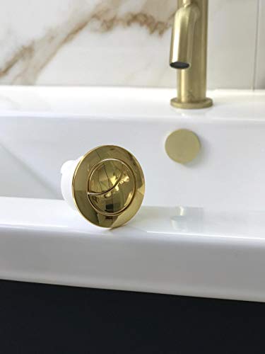 Gold Bathroom Brass Dual Toilet Push Flush Button Mechanism – BigaMart