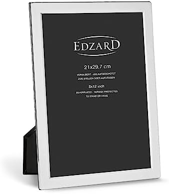 Edzard photo frame Salerno for photo DIN A4 (8 x 12 in), silver plated ...