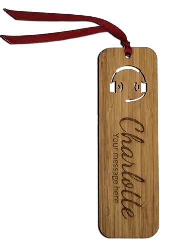 Personalised Bamboo Hobby Bookmark with Name and custom message ...