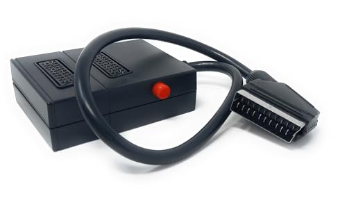 DRUT 2 WAY Switchable SCART Adapter 1 Input 2 Output Selector Switch TV ...