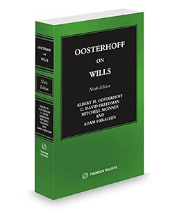 Oosterhoff On Wills, Ninth Edition: Adam Parachin, Albert Oosterhoff, C ...